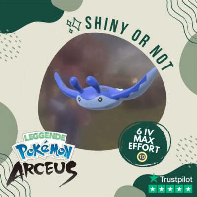 Mantine Shiny Legends Pokémon Arceus 6 IV Max Effort Alpha Leggende ...