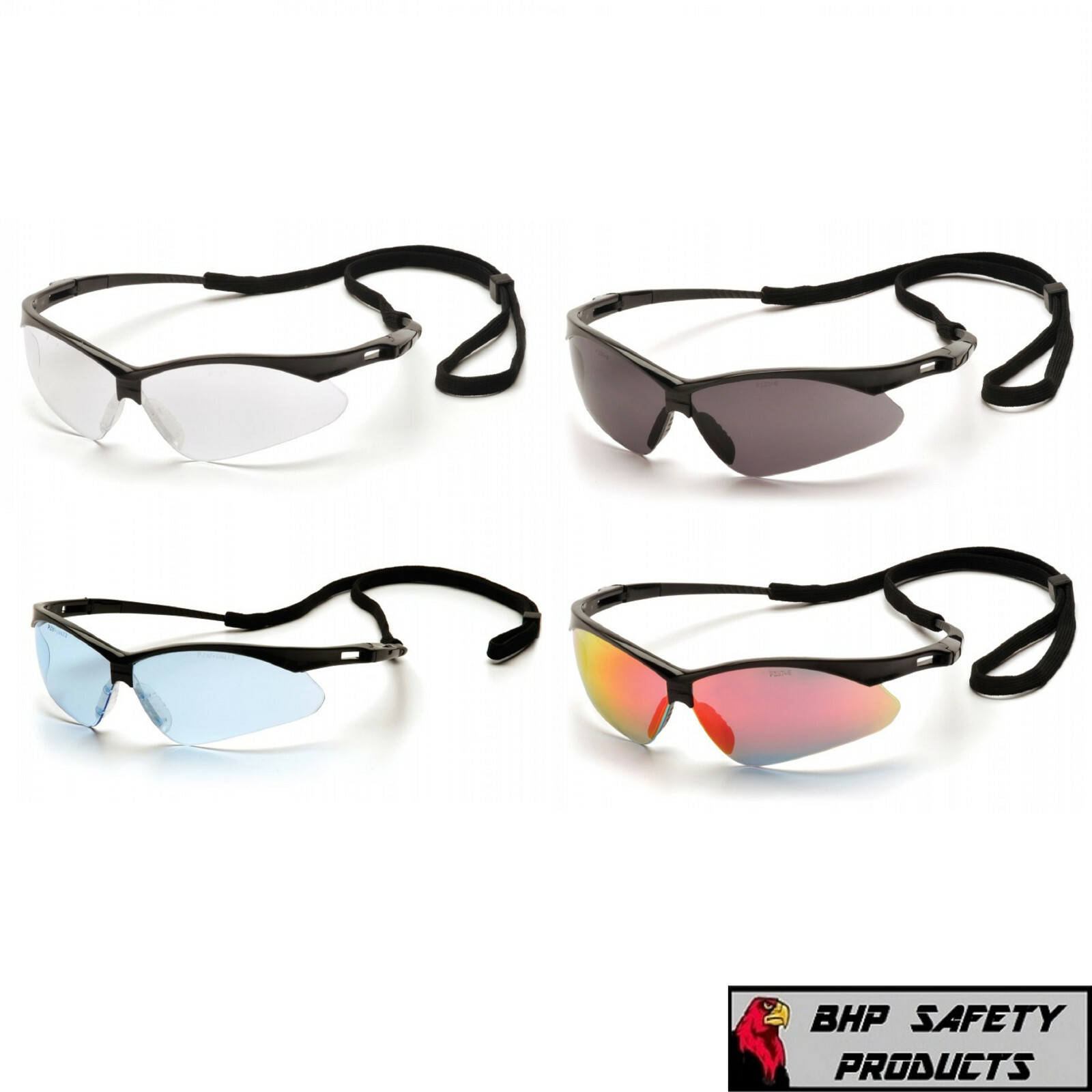 PYRAMEX PMXTREME SAFETY GLASSES SUNGLASSES SPORT WORK EYEWEAR WITH NECK ...