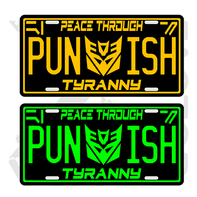 Transformers Autobots Decepticon Bumblebee Metal License Tag FASTFREE ...