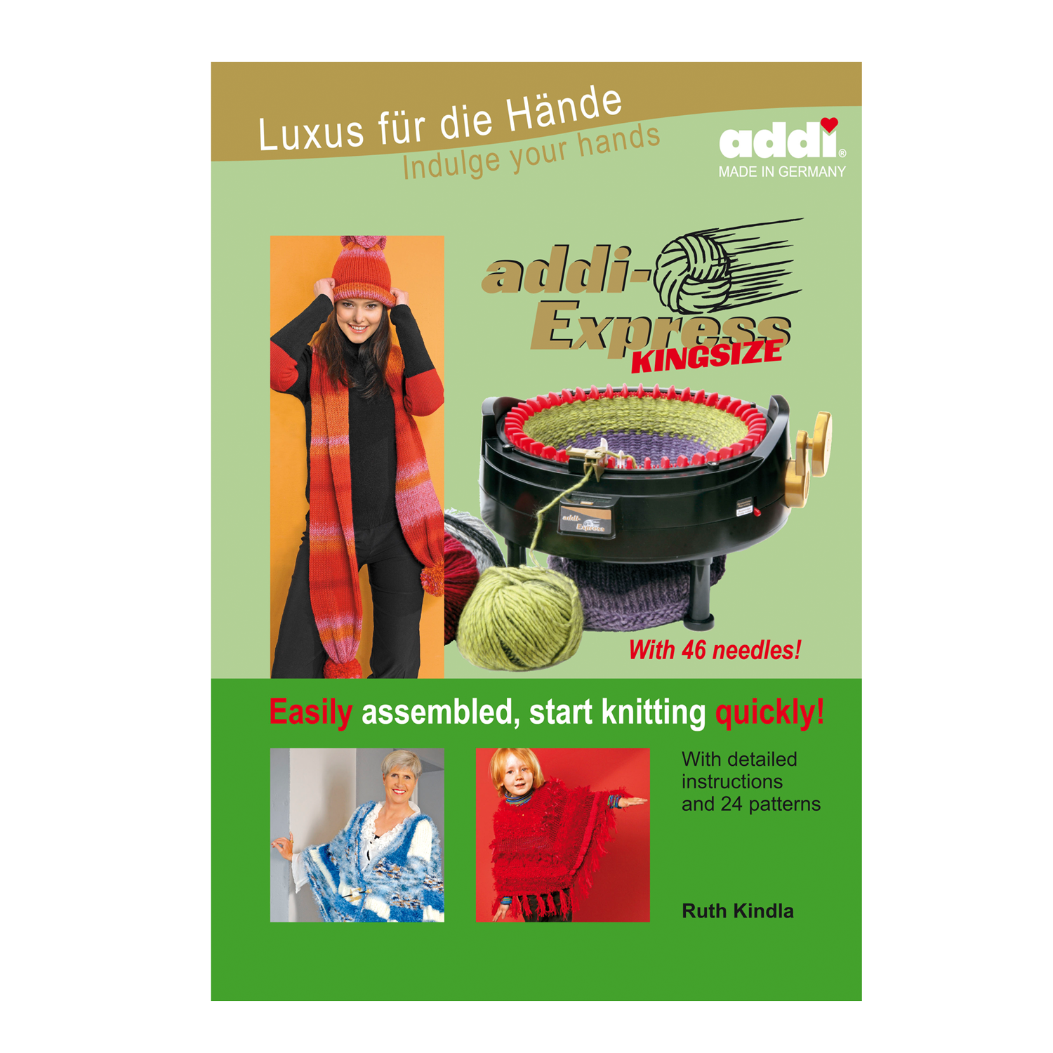 2 ADDI KNITTING MACHINES WITH 3 PATTERN BOOKS AND ACCESSORIES | eBay