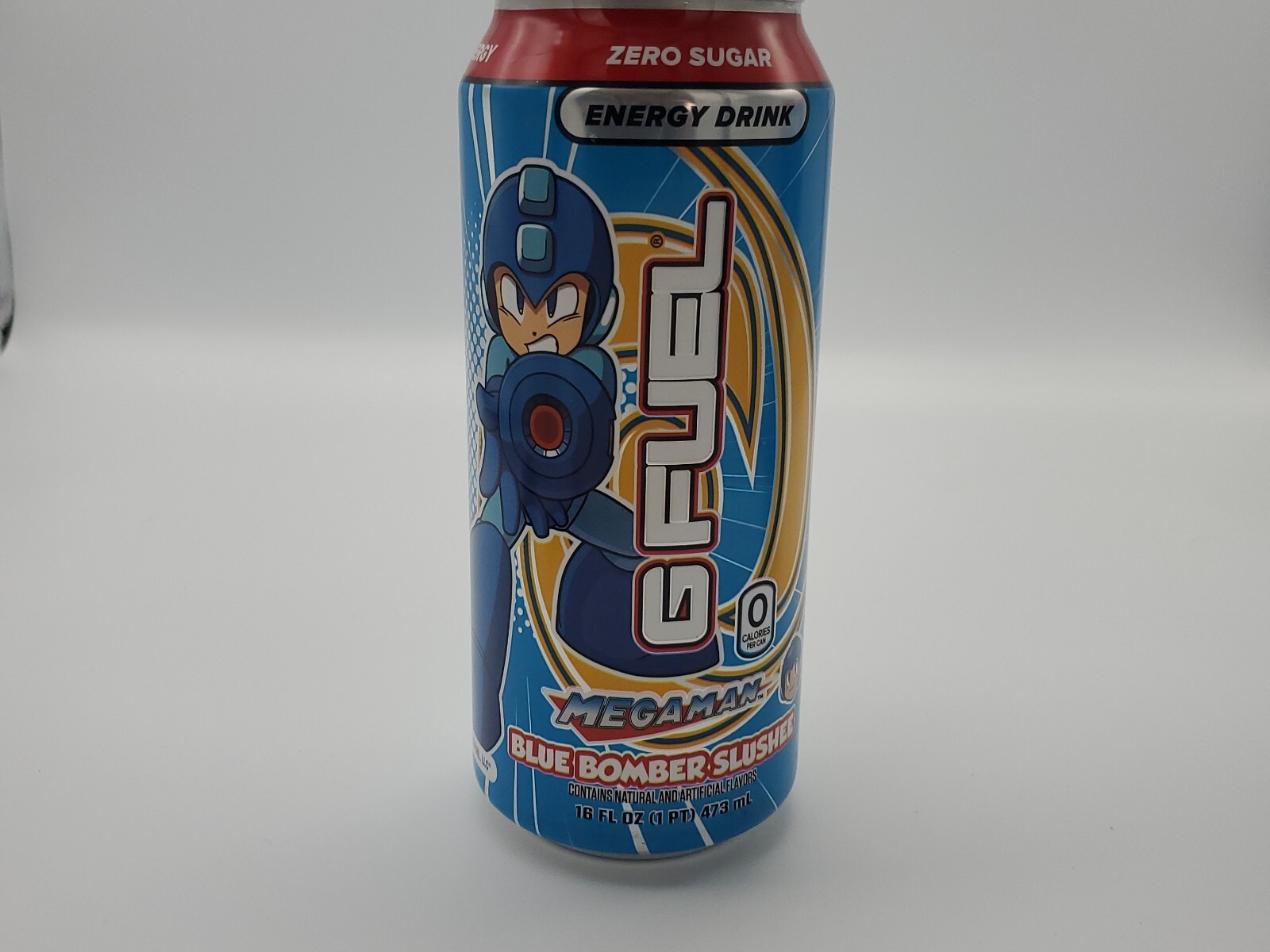Limited Edition GFUEL Megaman Blue Bomber Slushee Full 16oz Can CAPCOM ...