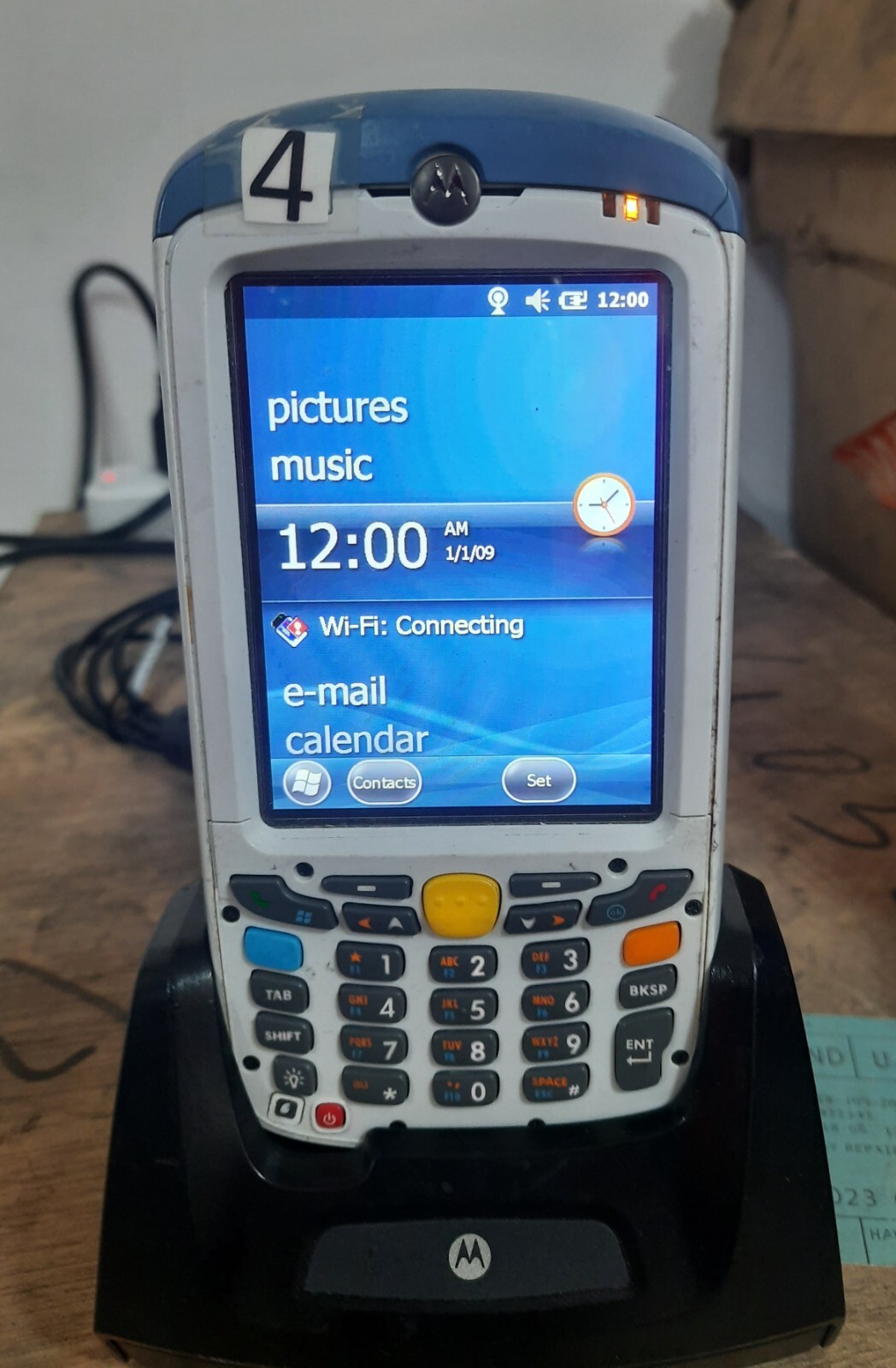 Motorola MC55A Wireless 1D Laser Barcode Scanner with Adapter and ...