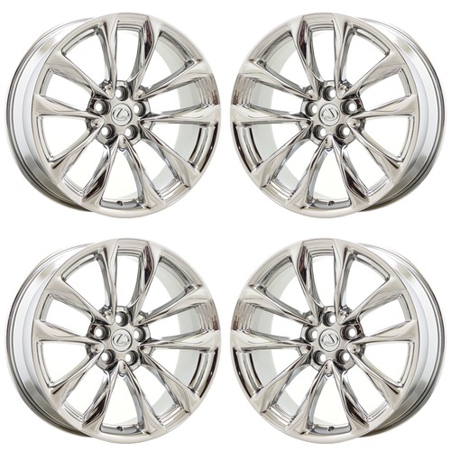 21" Lexus LC500 LC500h Bright Chrome wheels rims Factory 74361 74362 ...