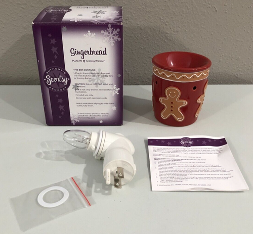 Scentsy Wax Warmer Gingerbread Man - Mini Wall Plug In - Retired, 15 ...