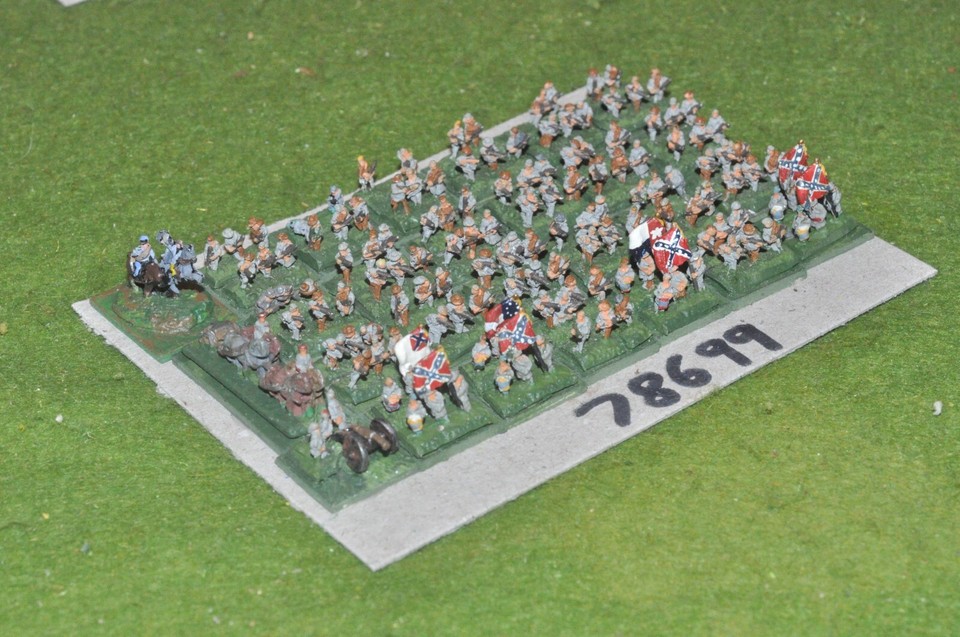 6mm ACW / confederate - brigade 140 figs 1 gun crew & limber - inf ...