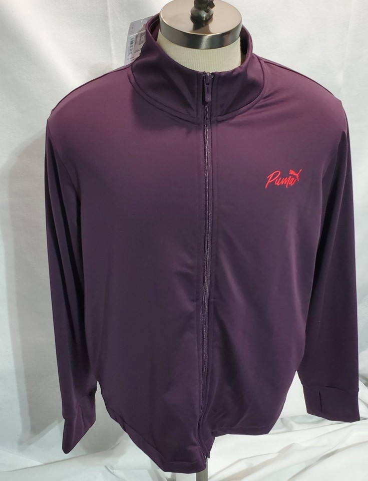 Puma Jacket Women's Plus 1X - 3X Plum Live In Light Weight Full Zip ...