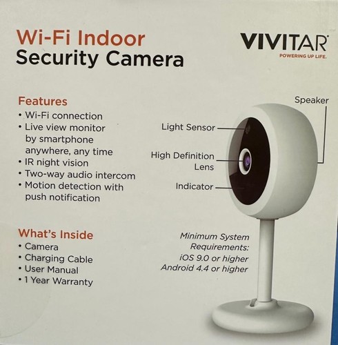 New in Box, Sealed Vivitar Wi-Fi Indoor Security Camera - Wireless, Night Vision | eBay
