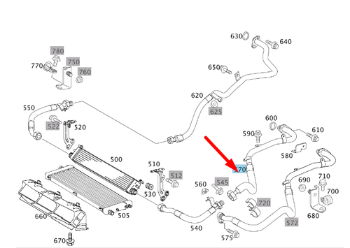 MERCEDES-BENZ SL R230 Oil Cooler Feed Line A2751802930 NEW GENUINE | eBay