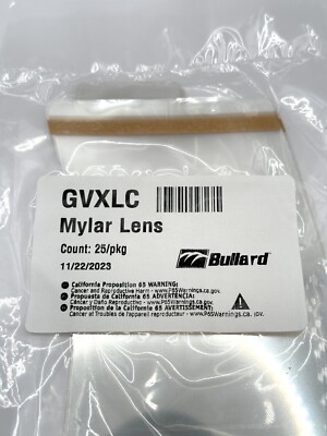 BULLARD OUTER LENS PULL OFF 25/PKG GVXLC Mylar Sandblasting Lens Covers ...