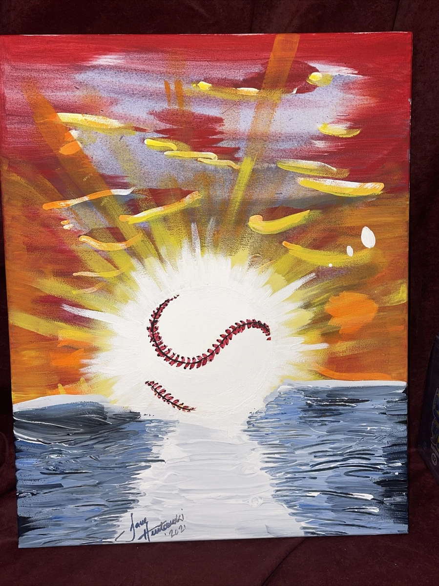 Abstract Baseball Painting