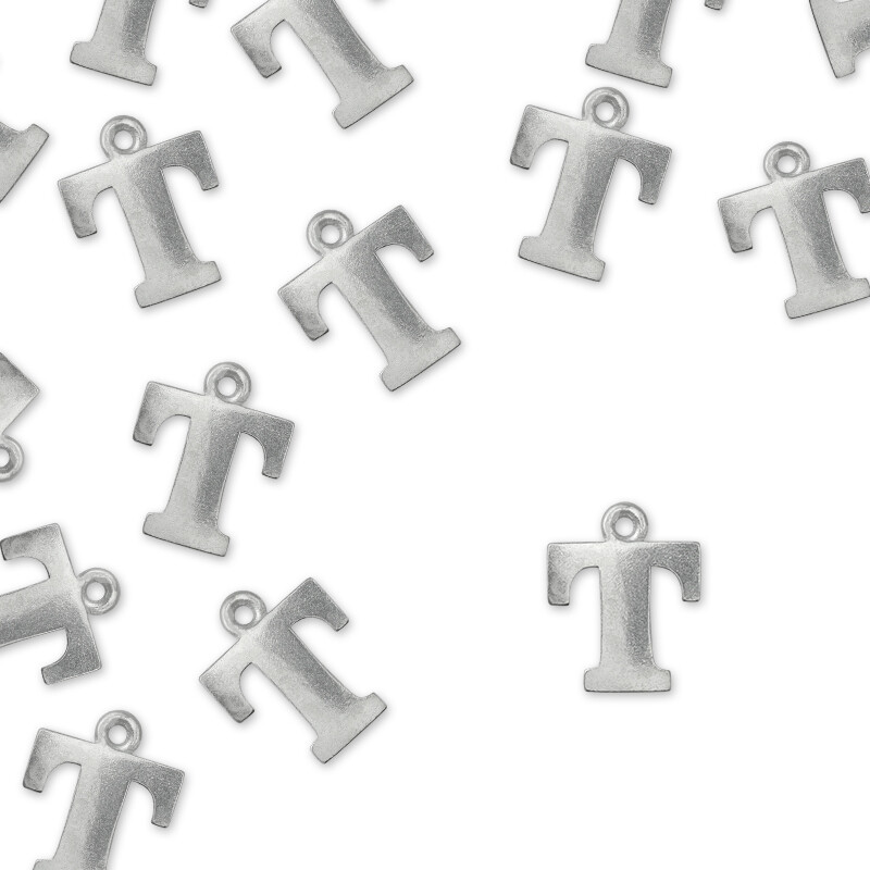 Pewter Charm Stamping Blanks, Letter T, 3/4", 24 pc- Metal Craft ...