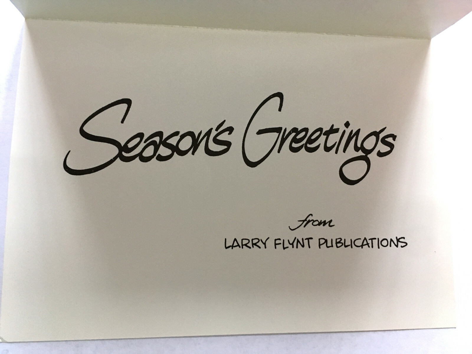 Vintage LARRY FLYNT Hustler Christmas Card TINSLEY Cartoon MINT | eBay