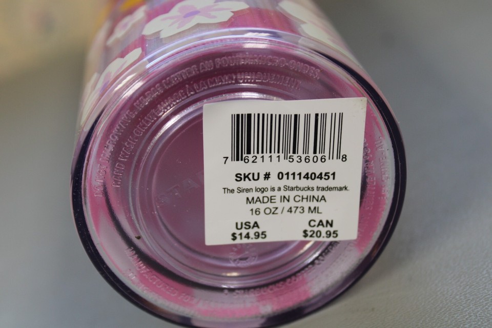 NEW! 2023 Starbucks Easter/Spring Bunny Garden Pink Flowers Tumbler ...