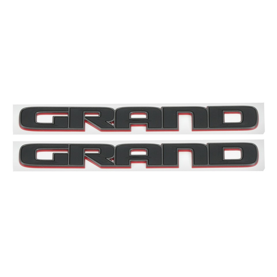 2017-2021 GRAND CHEROKEE BLACK & RED GRAND CHEROKEE EMBLEM KIT OEM NEW ...
