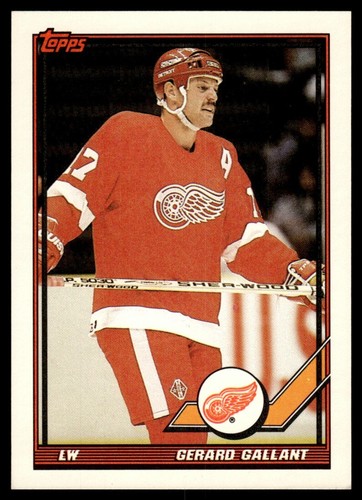 1991-92 Topps #443 Gerard Gallant Detroit Red Wings | eBay