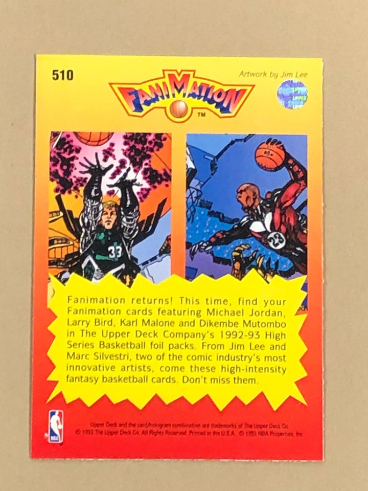 1993-94 Upper Deck Fanimation Michael Jordan Larry Bird #510 EX-NM Birdman HOF | eBay