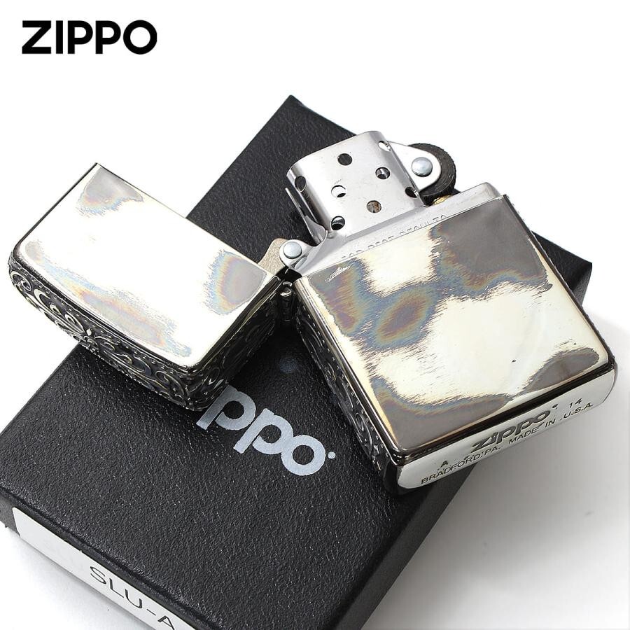 Zippo Silver Side Arabesque Antique Finish Regular Lighter Japan | eBay