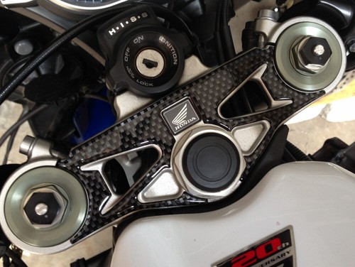 Honda CBR1000RR Fireblade Carbon Fibre Effect Yoke Cover fit 2008 ...