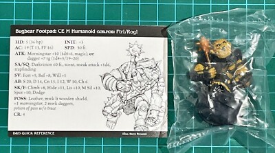 WOTC D&D Mini Bugbear Footpad Promo (RPGA Repaint) - With Card - C8 ...