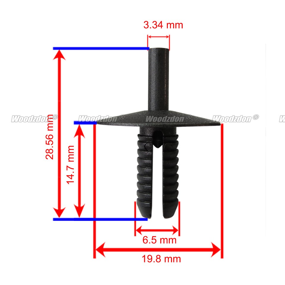 50 x Bumper Cover Clip Push In Rivet E34 E36 For BMW 3,5,7,X5 Series ...