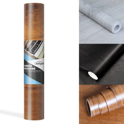 500 cm Waterproof Wooden Wallpaper for Kitchen Room Table Self-adhesive ...