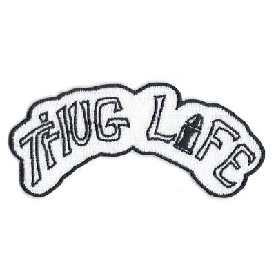 Thug Life Tattoo Script Iron On Embroidered Patch | eBay