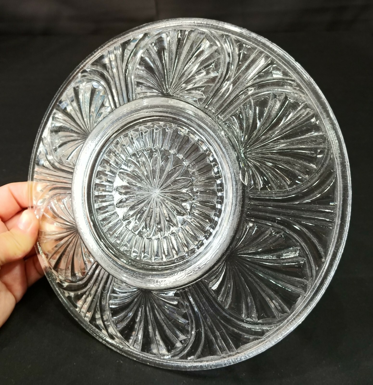 Vintage Clear Pressed Glass Plate 9-1/4 Inch | eBay