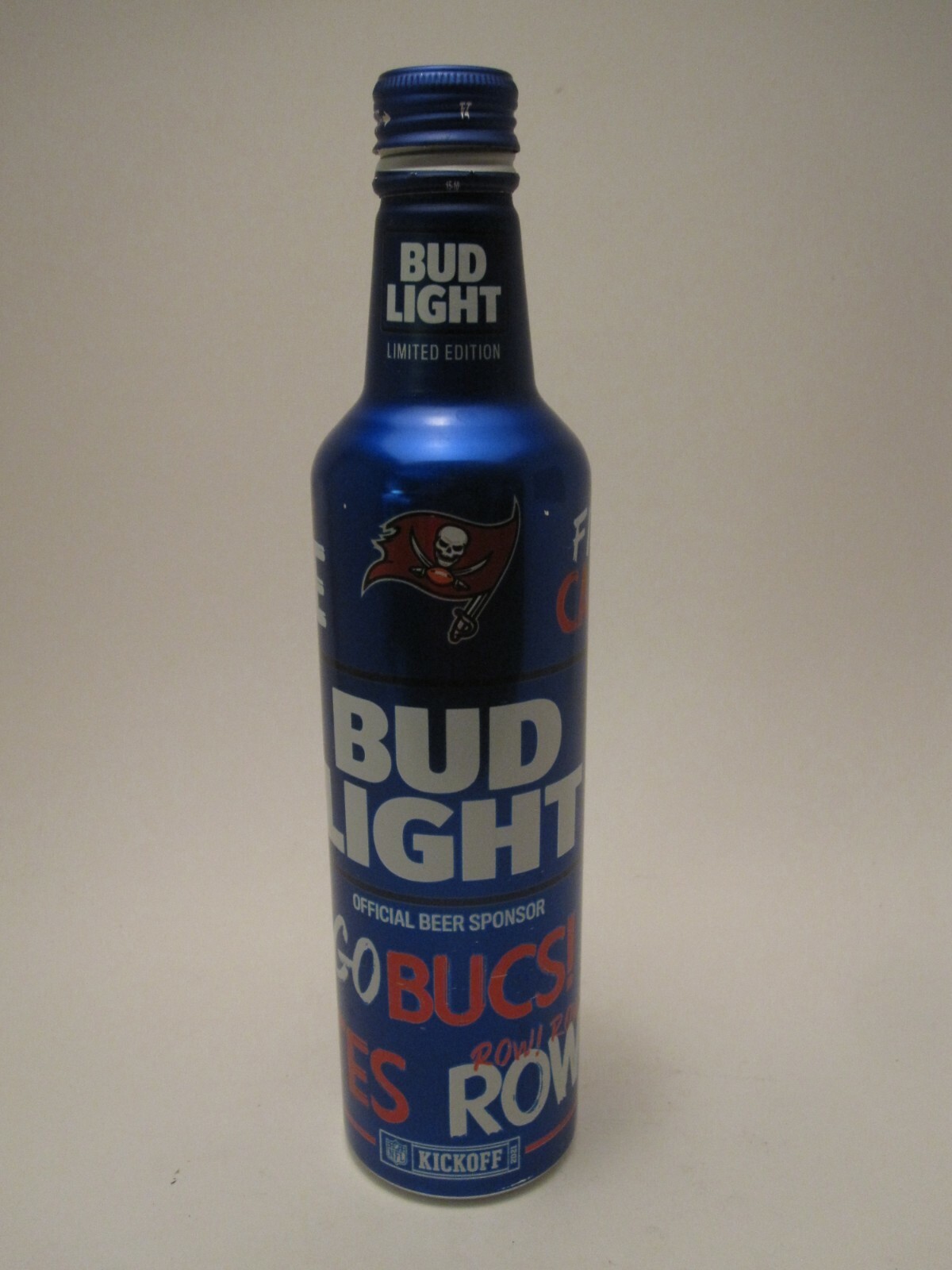 Bud Light Beer 16oz Aluminum Bottle 2021 Tampa Bay Buccaneers NFL Bucs ...