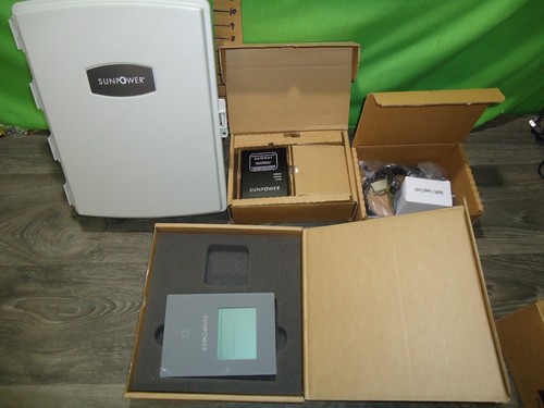 Sunpower solar NEW lot wall enclosure, gateway, wireless display, acc's ...