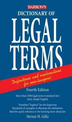 Dictionary of Legal Terms : A Simplified Guide to the Language of Law ...