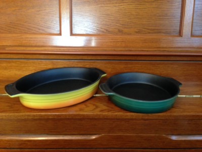 NEW PARINI ENAMEL BAKEWARE ROUND OR OVAL DISHWASHER SAFE MICROWAVE SAFE ...