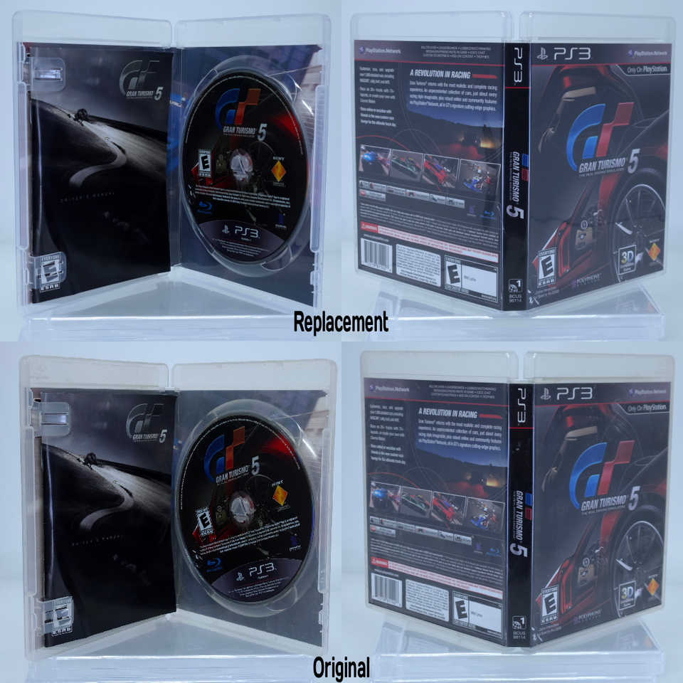 PS3 Game Case Replacement 5 Pack – New PlayStation 3 Empty Disc Case ...
