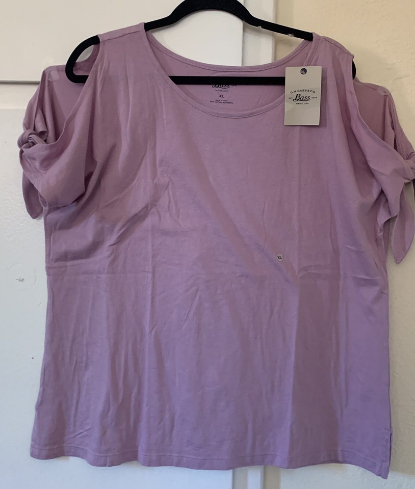 womens Short Sleeve Tee Shirt G.H. Bass & C0 XL PINK | eBay