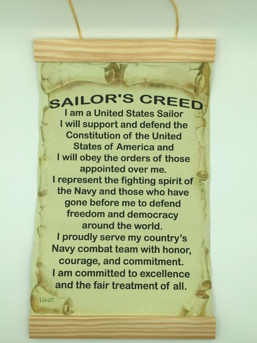 Sailor's Creed,Canvas Wall Print, 8x12, Cream Background | eBay