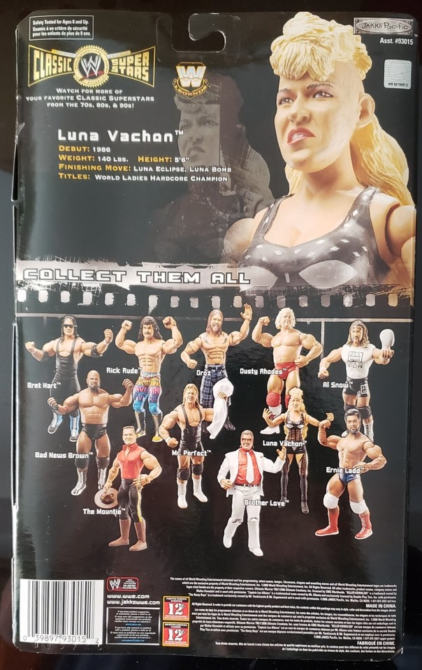 WWE CLASSIC SUPERSTARS SERIES 13 LUNA VACHON ACTION FIGURE NIP VHTF ...