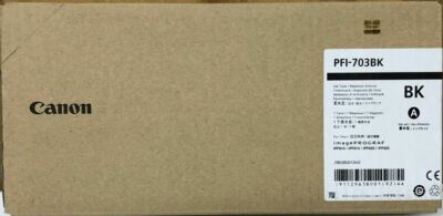 New Genuine Factory Sealed Canon PFI-703BK Black Inkjet Cartridge dated ...