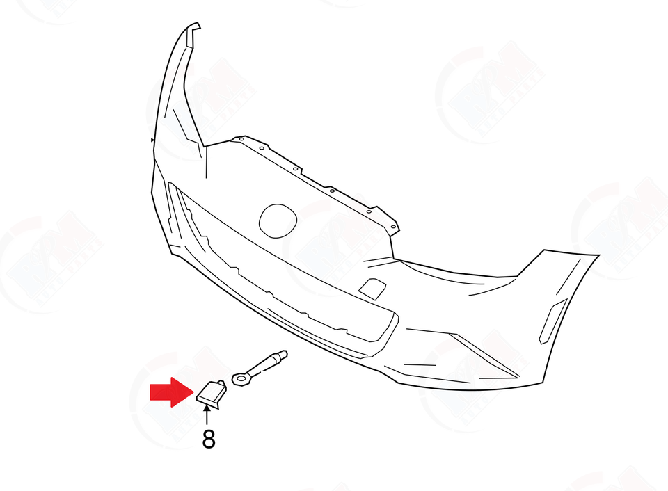 Genuine Front Tow Hook Eye Cap Cover N243-50-A11-BB 2016-2019 for Mazda ...