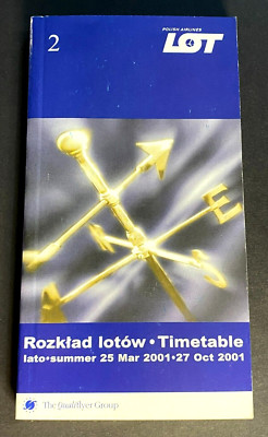 LOT Polish Airlines Timetable Effective March 25, 2001 | eBay