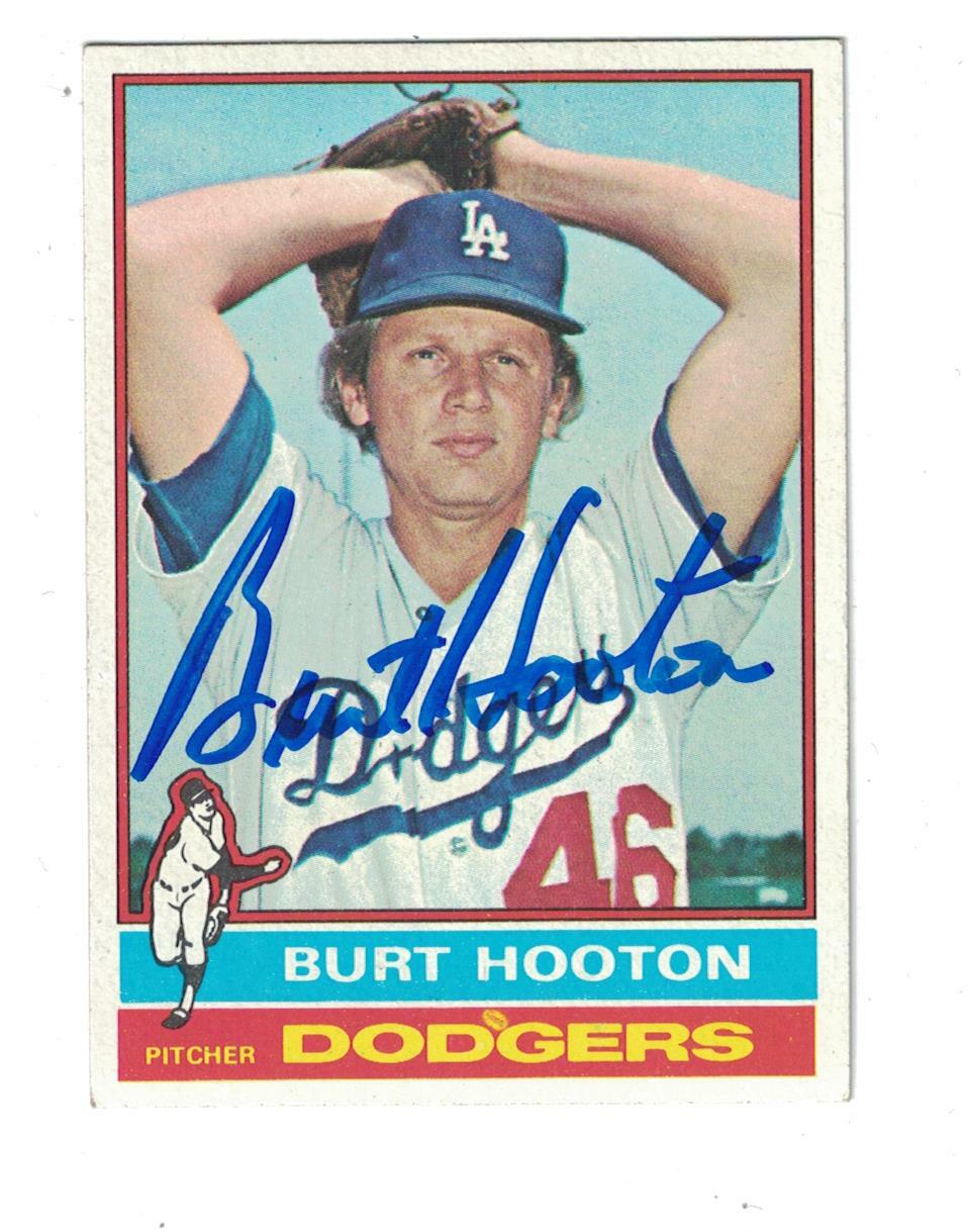 BURT HOOTON AUTOGRAPHED 1976 TOPPS BASEBALL CARD SIGNED LOS ANGELES ...