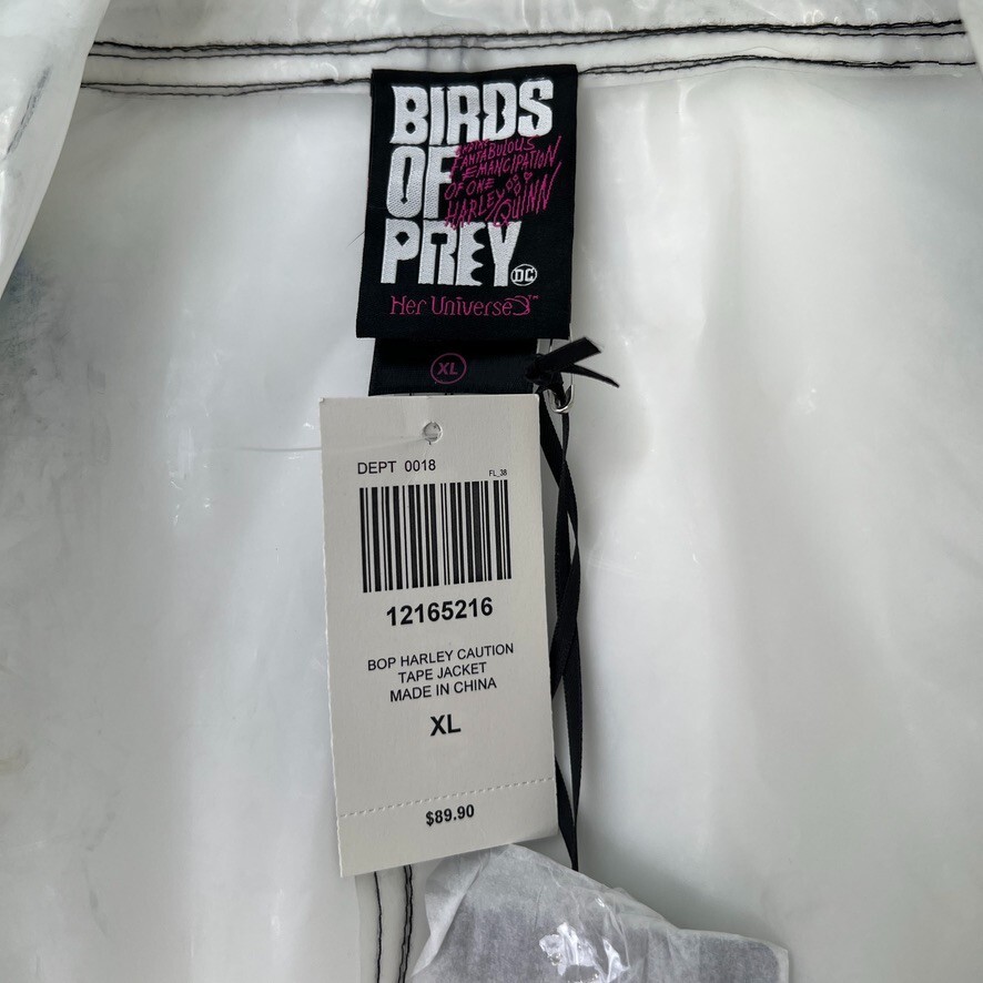 Birds Of Prey Jacket Women Extra Large Harley Quinn Caution Tape DC Comic Movie | eBay