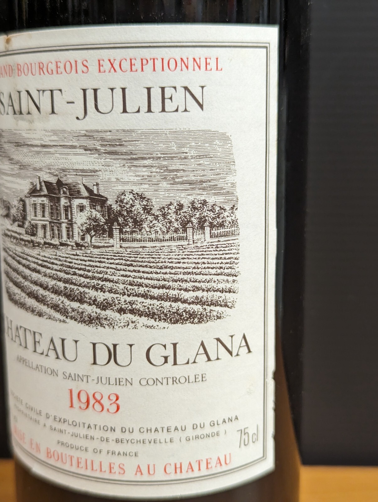 SAINT JULIEN - 1983 - CHATEAU DU GLANA - 40 ans - GRAND BOURGEOIS ...