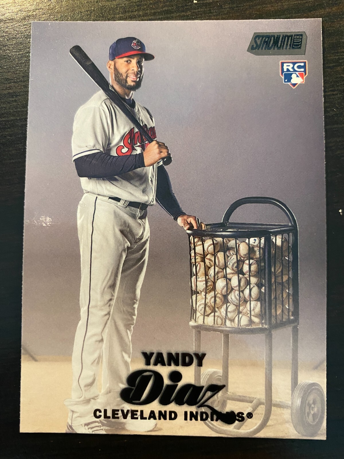 YANDY DIAZ 2017 TOPPS STADIUM CLUB BLACK FOIL PARALLEL SP ROOKIE RC ...