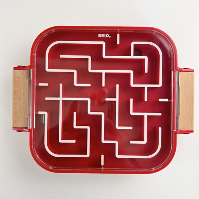 Brio Take-Along Red Travel Labyrinth Maze Learning Skill Puzzle Game Toy | eBay