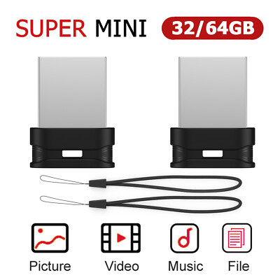 32GB 64GB USB 2.0 Flash Drive Mini USB Drive Thumb Pen Drives Memory ...
