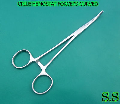 10 Crile Hemostat Forceps 6.25" Curved Surgical Veterinary Instruments ...