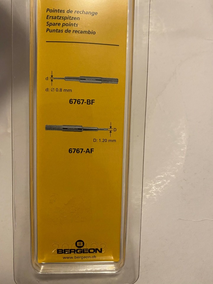 Bergeon 7767-F Springbar Swiss Spring Bar and Watch Band Tool GENUINE ...