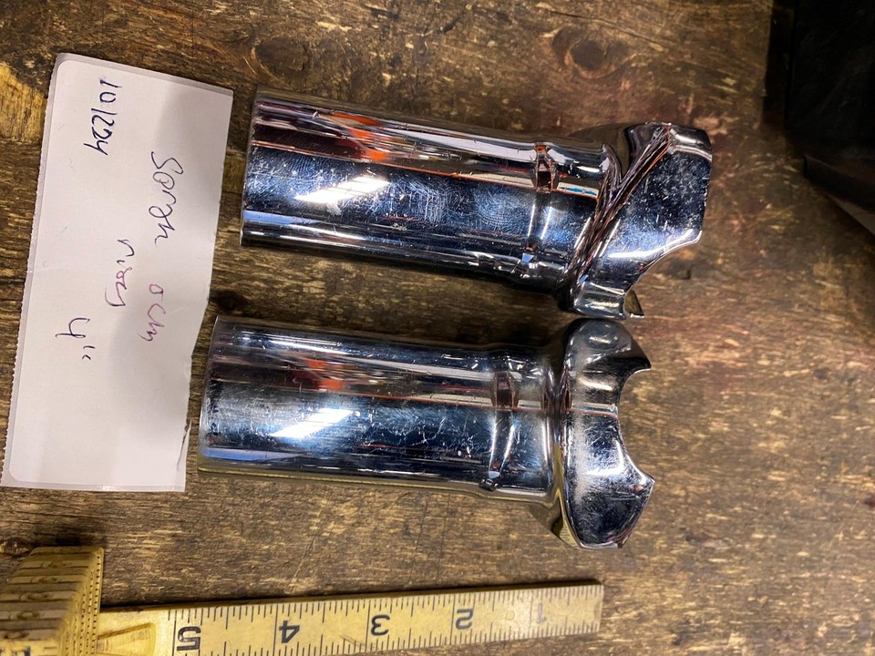 OEM Harley Softail Springer FXSTS Handlebar Risers Chrome 4” Factory | eBay