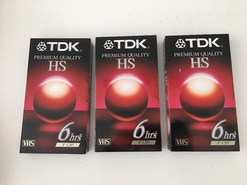 Bundle of 3 TDK Premium Quality HS 6 Hour T-120 VHS Tapes New | eBay