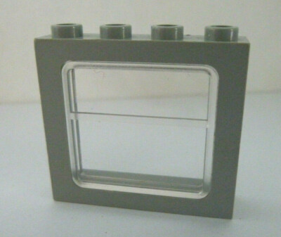 1 x LEGO® 4033 Eisenbahn,Zug,Lok,Waggon Fenster 1x4x3 althellgrau ...