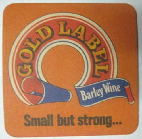 GOLD LABEL BARLEY WINE Beer COASTER, Mat, Whitbread PLC, UNITED KINGDOM ...